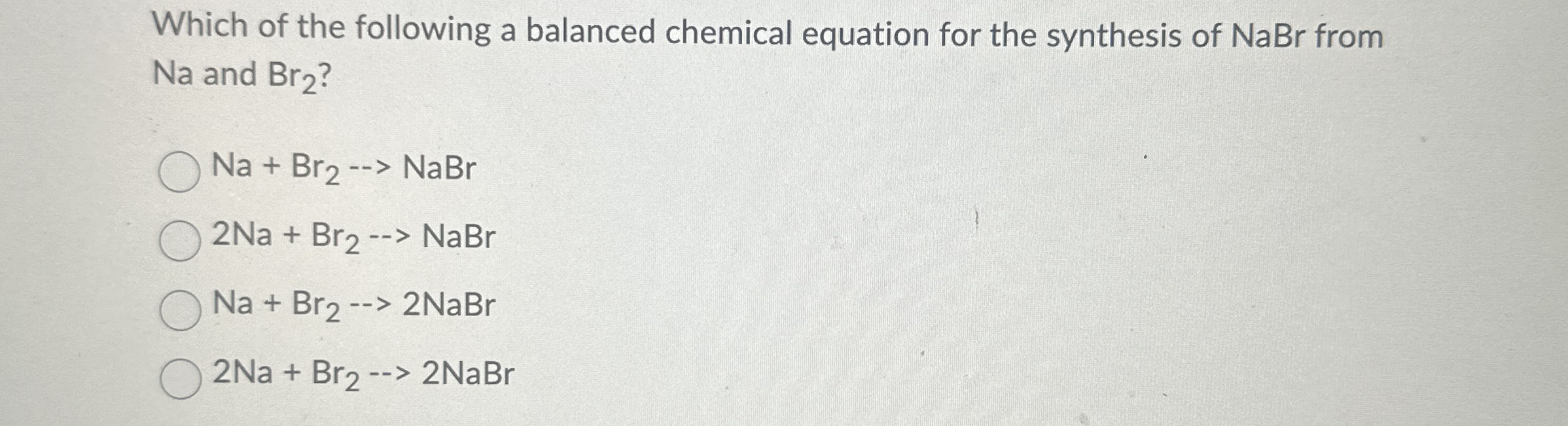 Solved Which of the following a balanced chemical equation | Chegg.com