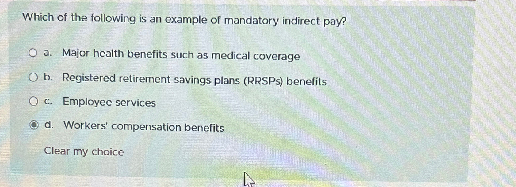 Solved Which of the following is an example of mandatory | Chegg.com