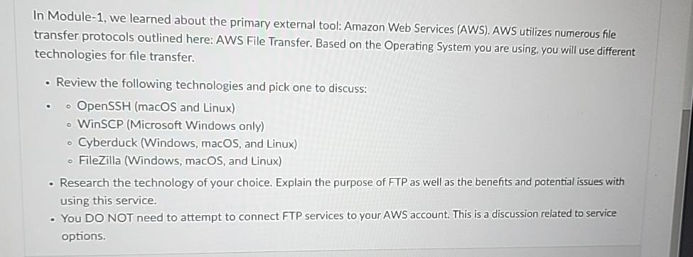 Solved In Module-1, ﻿we learned about the primary external | Chegg.com