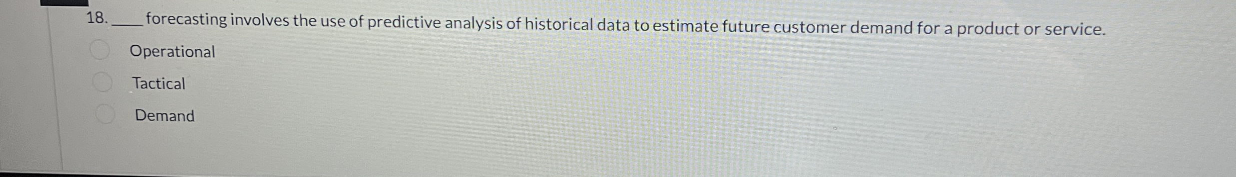 Solved forecasting involves the use of predictive analysis | Chegg.com