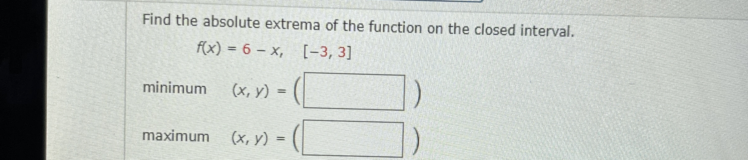 Solved Find the absolute extrema of the function on the | Chegg.com