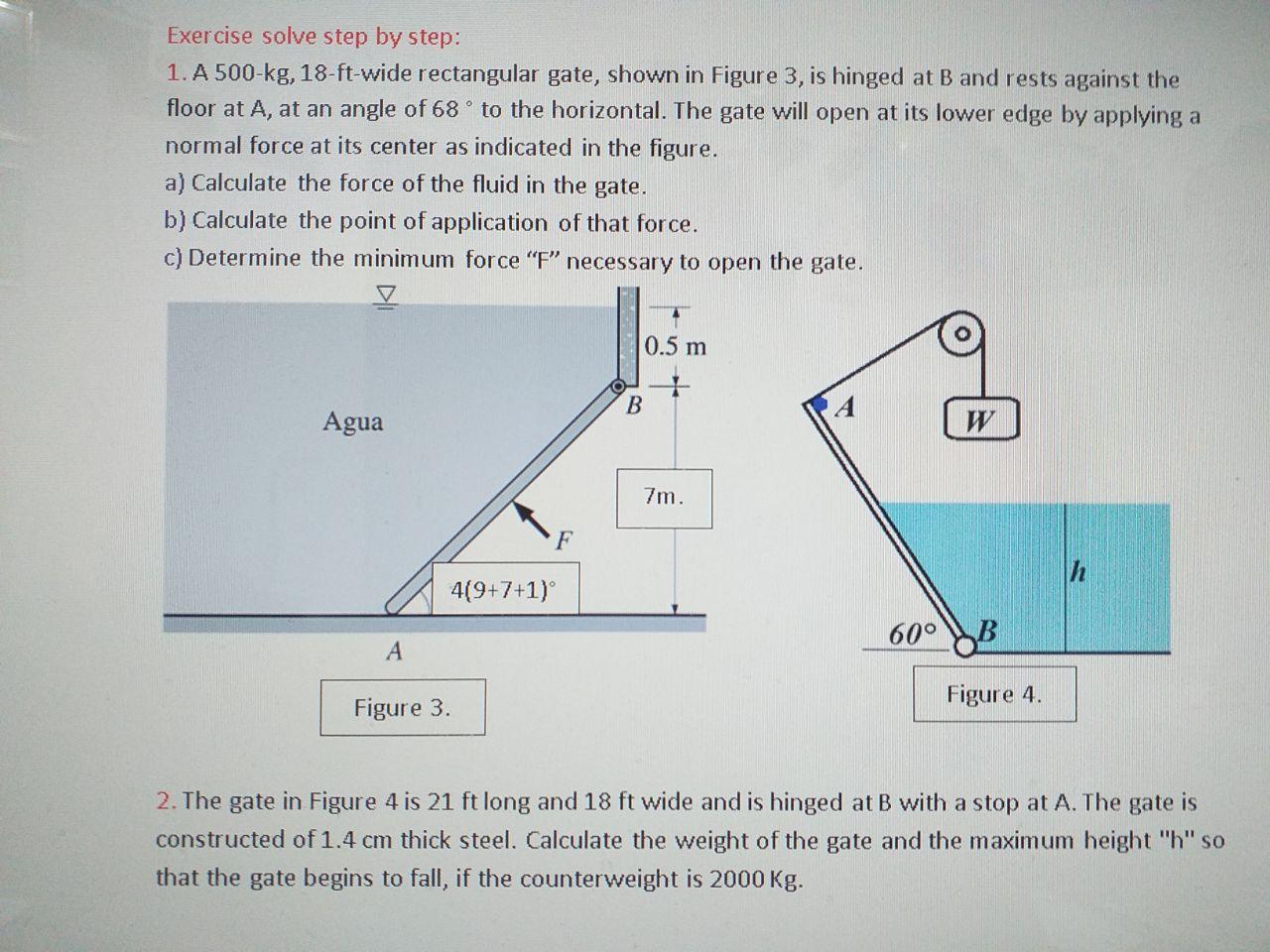 Solved Exercise solve step by step: 1. A 500-kg, 18-ft-wide | Chegg.com