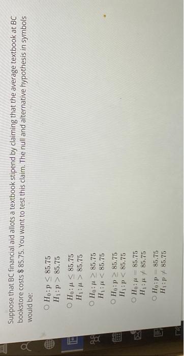 Solved Suppose that BC financial aid allots a textbook | Chegg.com