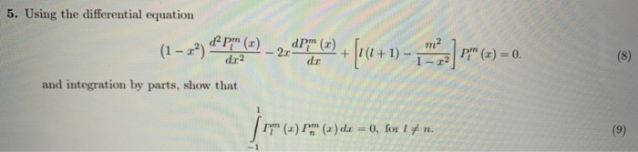 Solved 5. Using the differential equation (1 x2) (PDC) - | Chegg.com