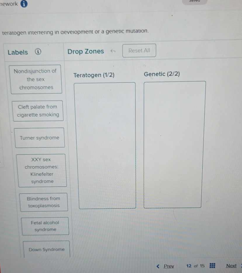 Solved hework (i)teratogen intertening in aevelopment or a | Chegg.com
