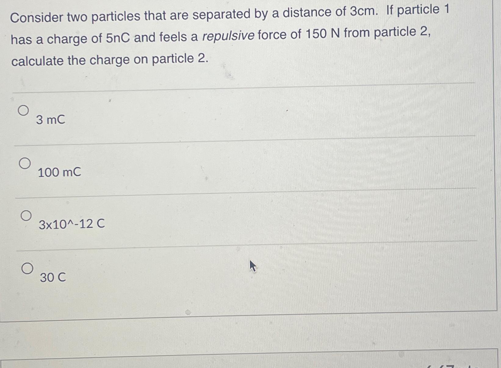 Solved Consider two particles that are separated by a | Chegg.com