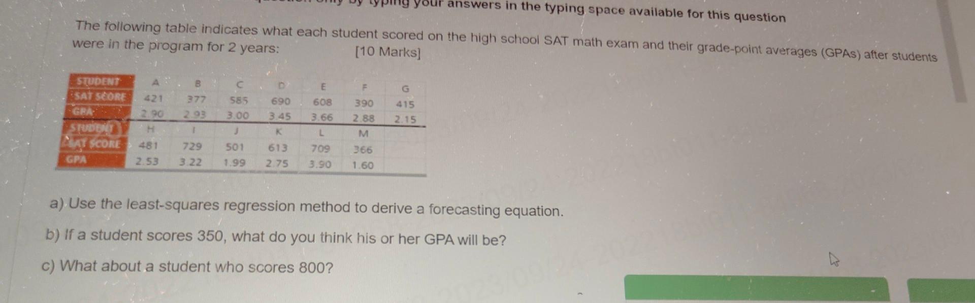 Solved The following table indicates what each student | Chegg.com