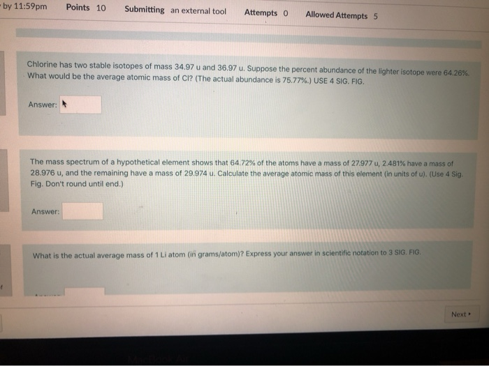 Solved by 11:59pm Points 10 Submitting an external tool | Chegg.com