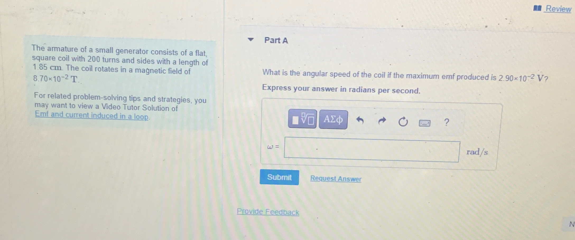 Solved The armature of a small generator consists of a flat, | Chegg.com