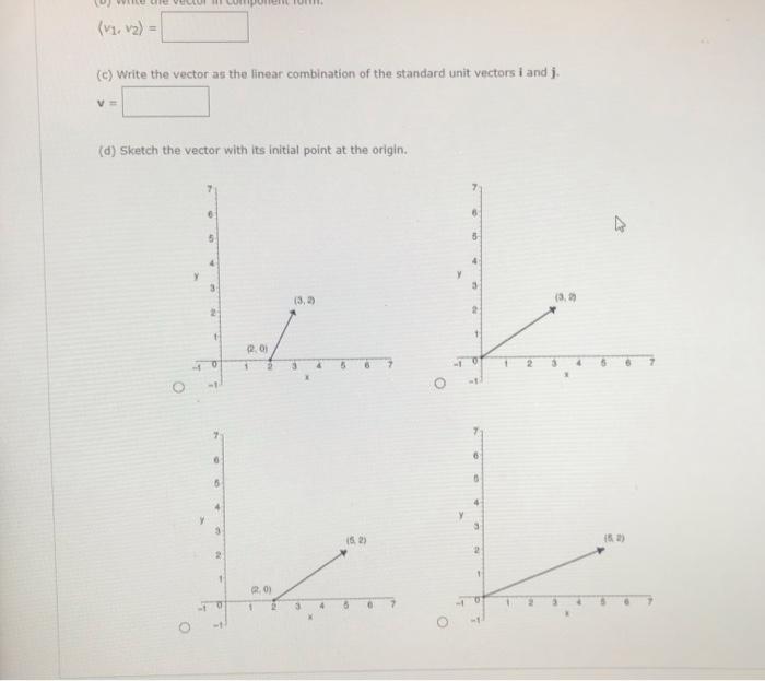 Solved The initial and terminal points of a vector v are | Chegg.com