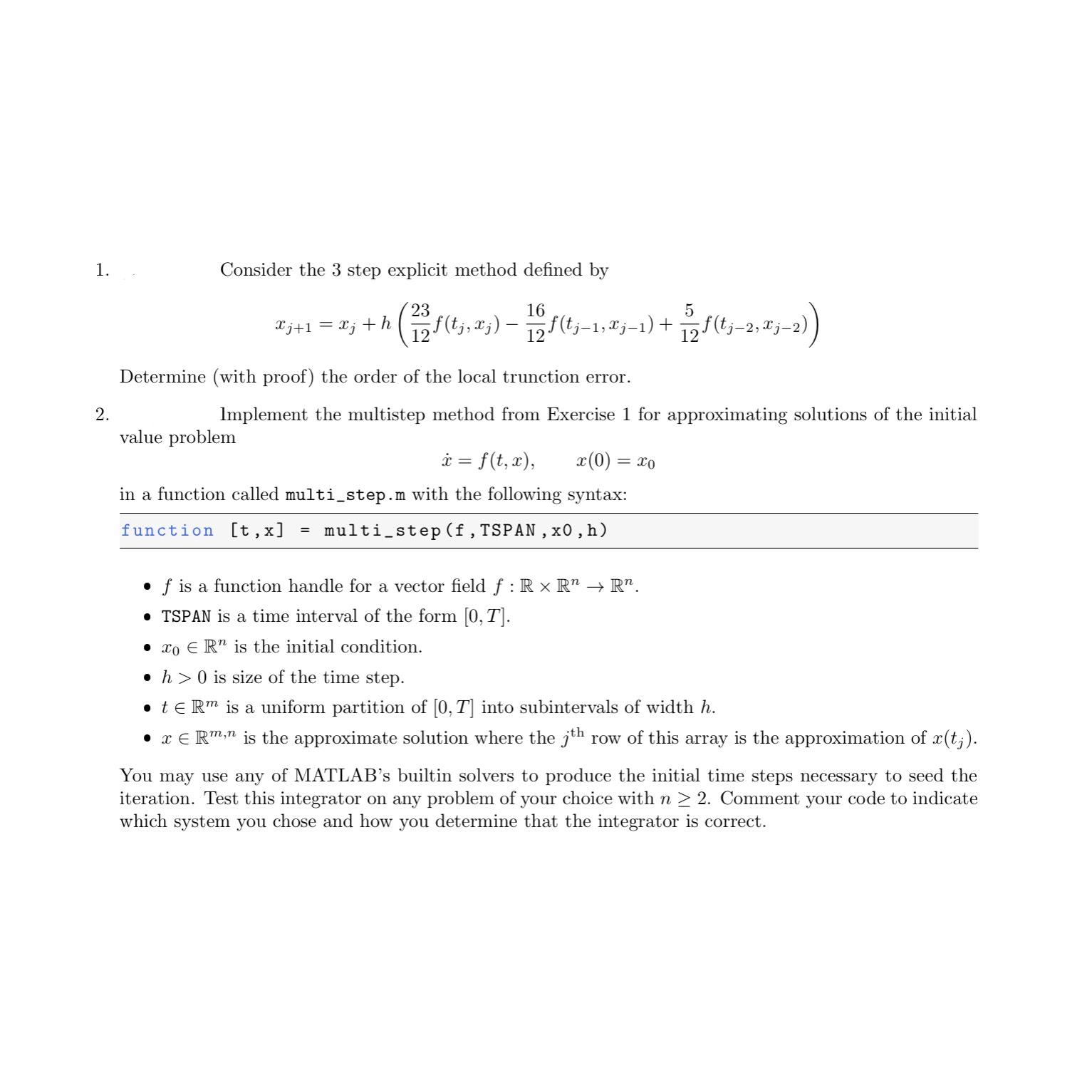 Solved QUESTION 2 ﻿PLEASE Consider the 3 ﻿step explicit | Chegg.com