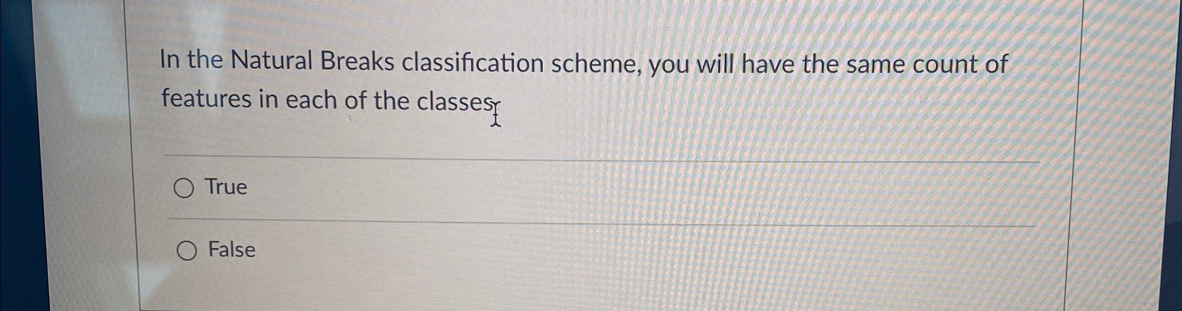 Solved In the Natural Breaks classification scheme, you will | Chegg.com