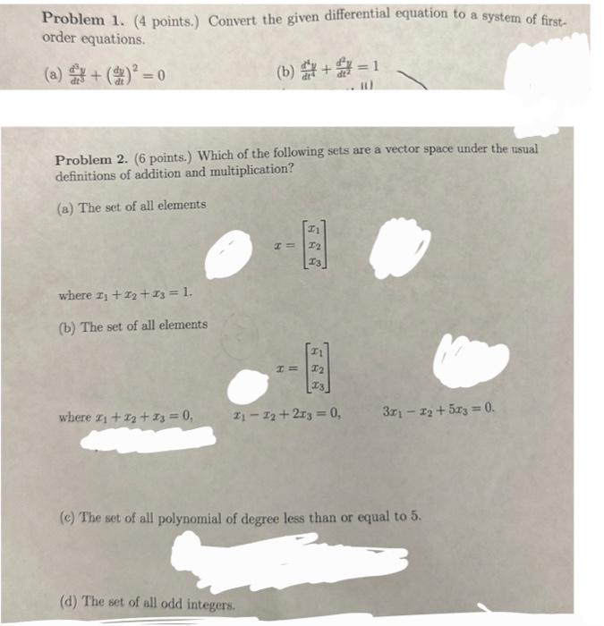 Solved Problem 1. (4 points.) Convert the given differential | Chegg.com Solved Problem 1. (4 points.) Convert the given differential | Chegg.com
