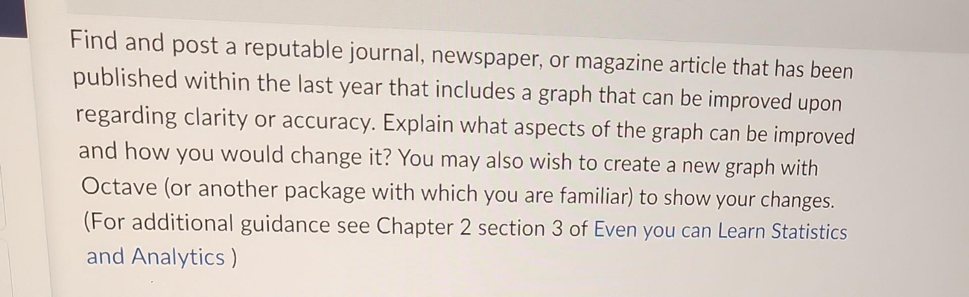 Solved Find and post a reputable journal, newspaper, or | Chegg.com