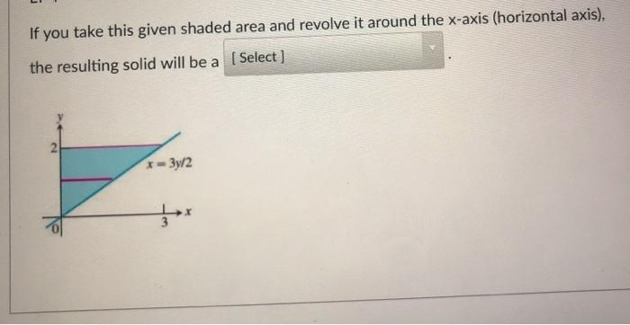 Solved If you take this given shaded area and revolve it | Chegg.com