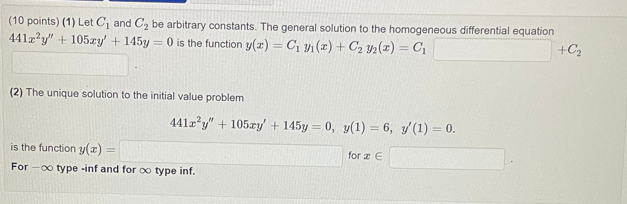 Solved (10 ﻿points) (1) ﻿Let C1 ﻿and C2 ﻿be arbitrary | Chegg.com