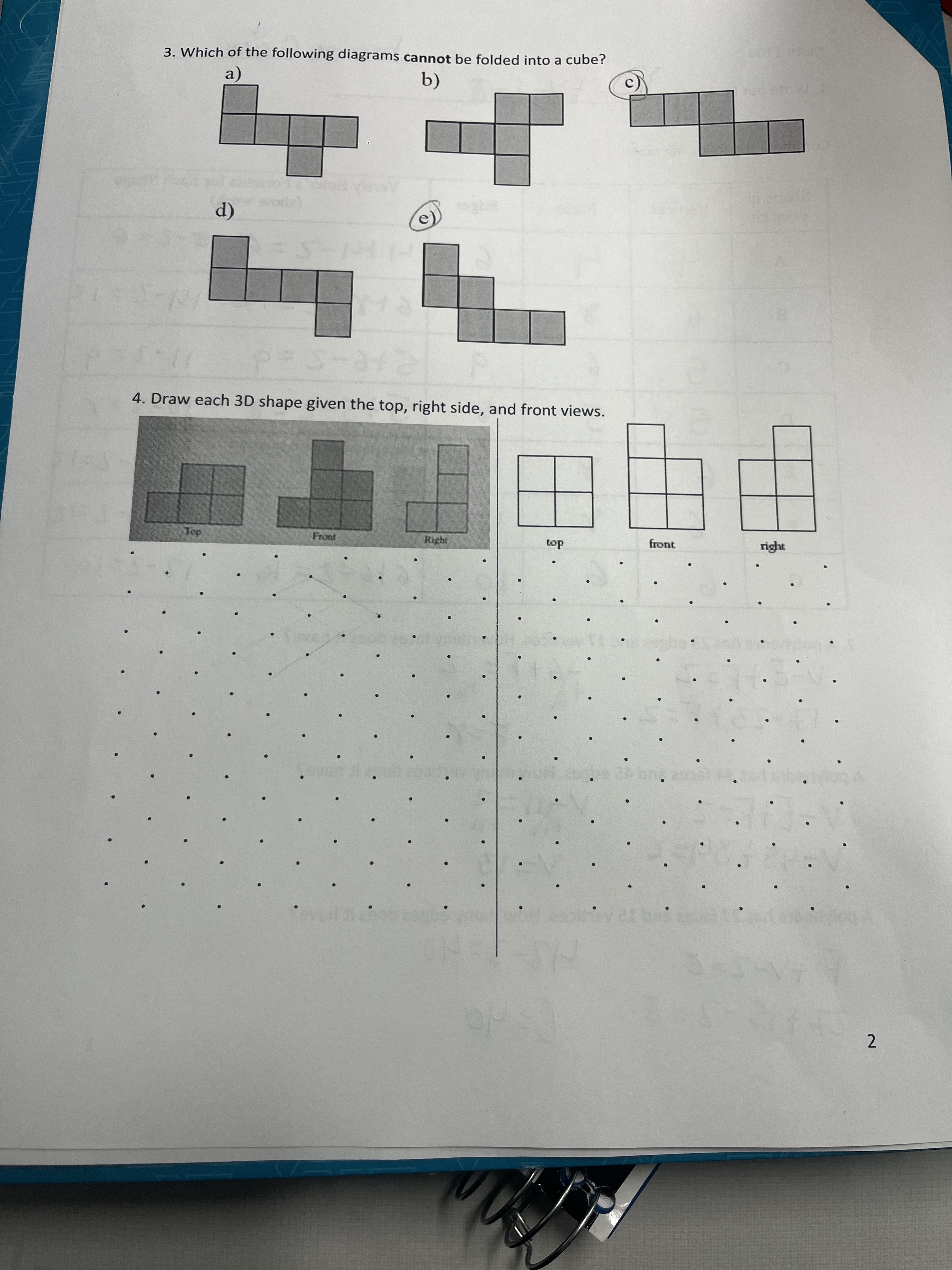 Solved Which of the following diagrams cannot ho fnldod intn | Chegg.com