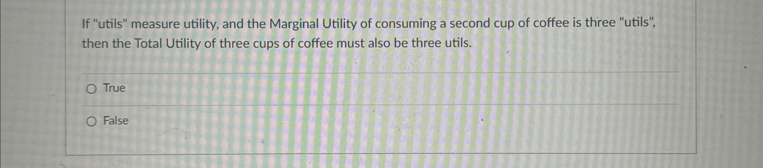 Solved If "utils" measure utility, and the Marginal Utility | Chegg.com