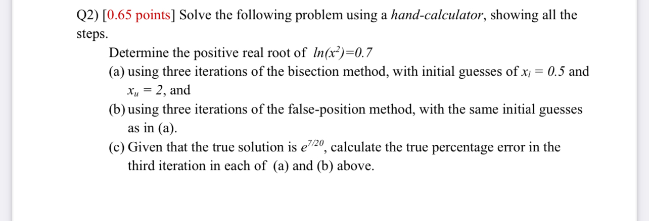 Q2) [0.65 ﻿points] ﻿Solve the following problem using | Chegg.com