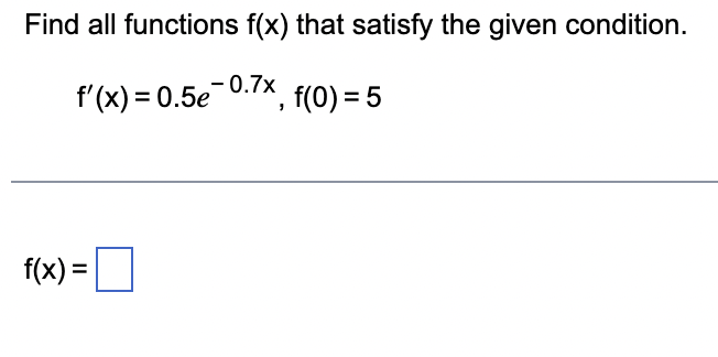 Solved Find all functions f(x) ﻿that satisfy the given | Chegg.com