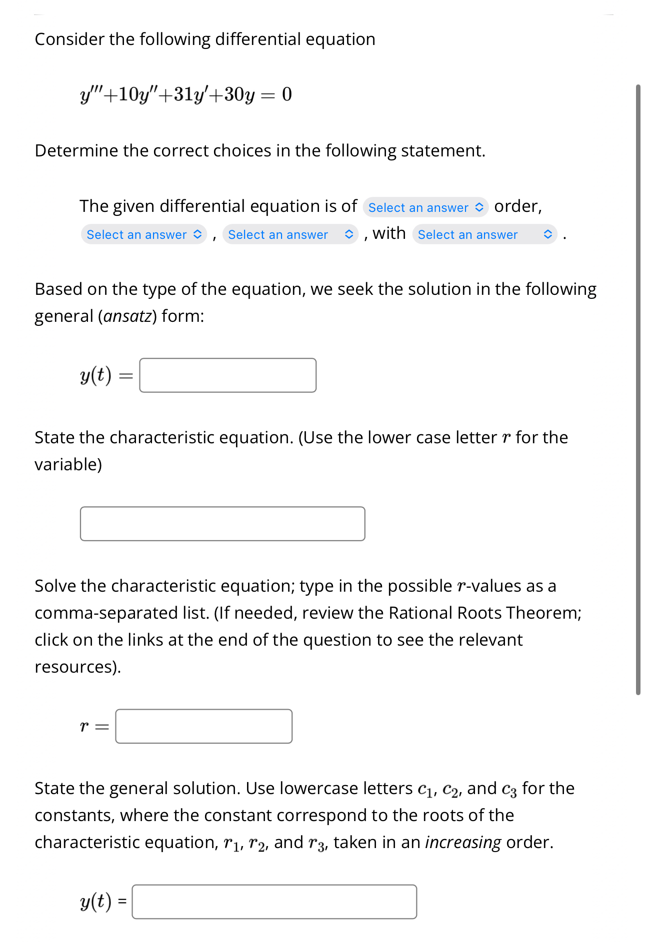 Solved Consider the following differential | Chegg.com