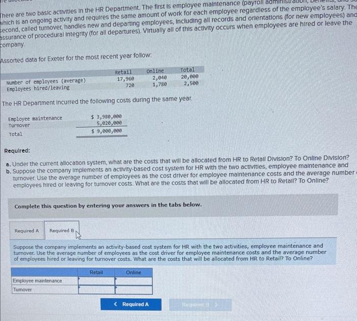 Solved Exeter Group is a large retall company that has | Chegg.com