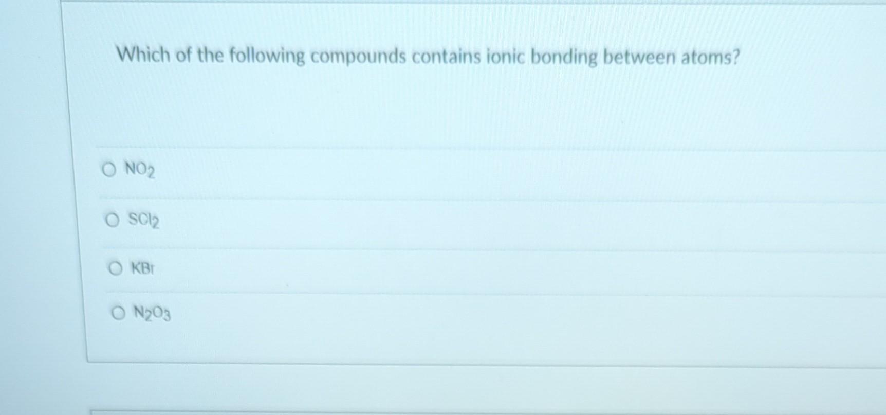 Solved Which of the following compounds contains ionic | Chegg.com