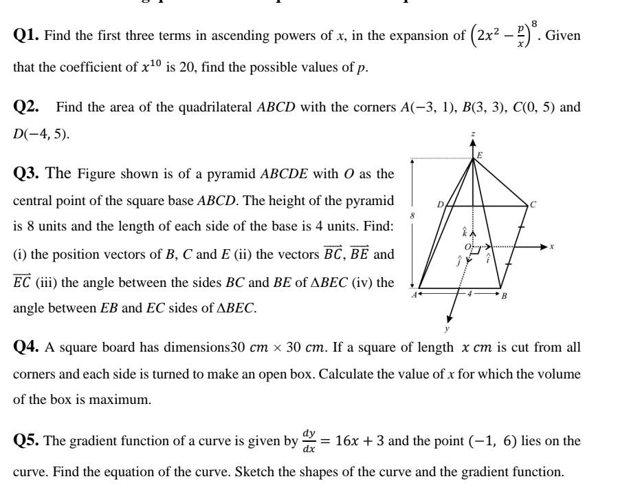 Solved Q1. Find the first three terms in ascending powers of | Chegg.com