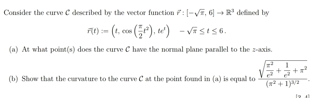 Solved Consider the curve C ﻿described by the vector | Chegg.com