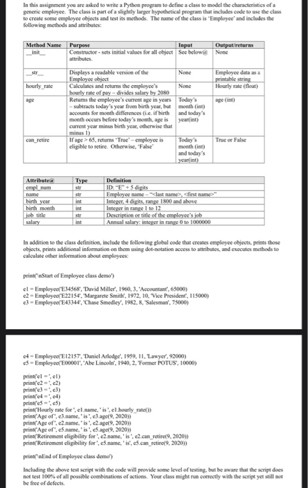 Solved In this assignment you are asked to write a Python | Chegg.com