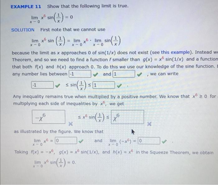 Solved EXAMPLE 11 Show that the following limit is true. | Chegg.com