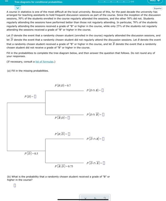 Solved 10/5 Tree diagrams for conditional probabilities | Chegg.com