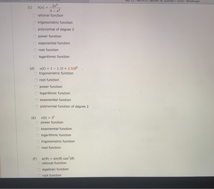 Solved 1. (-/6 Points) DETAILS SCALCET8M 1.2.001. MY NOTES | Chegg.com