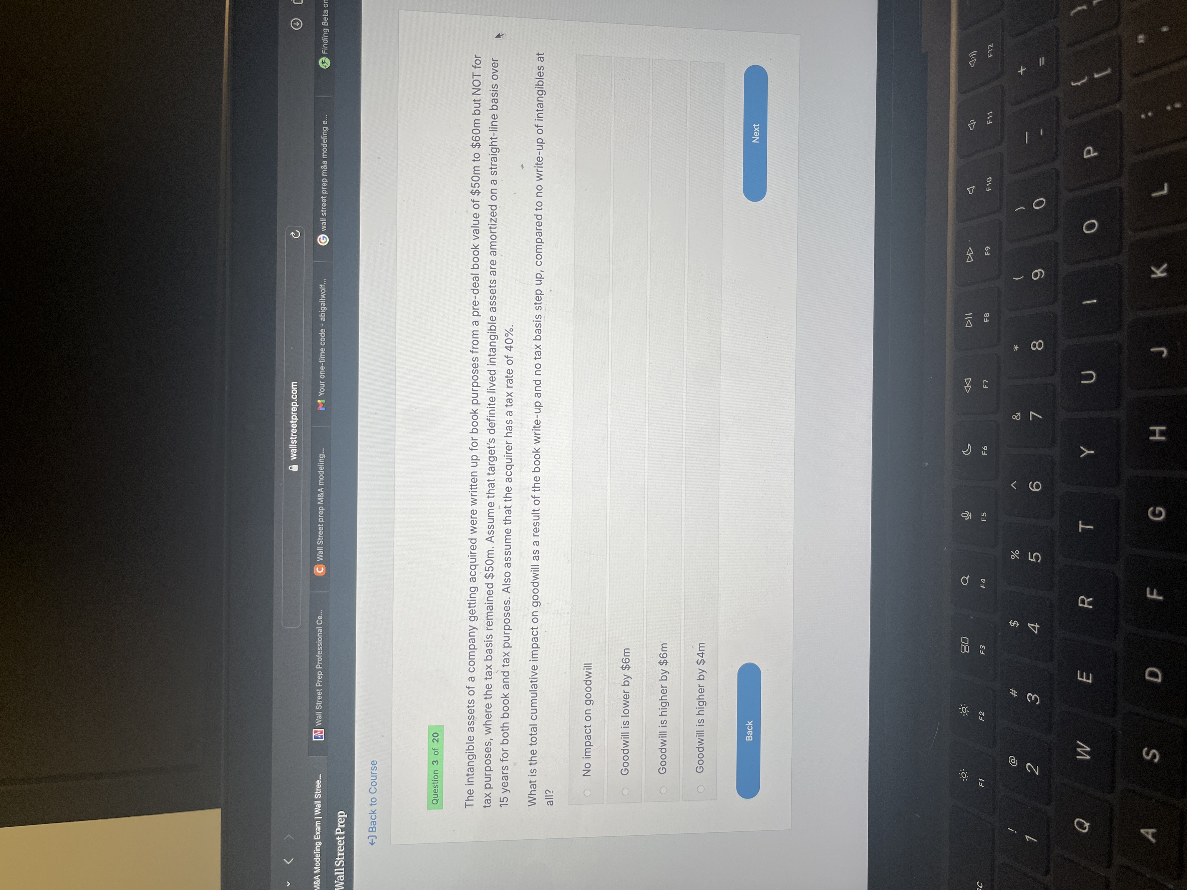 Solved Question 3 ﻿of 20The intangible assets of a company | Chegg.com