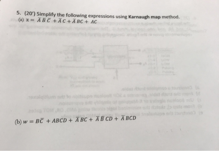 Solved 5. (20') Simplify the following expressions using | Chegg.com