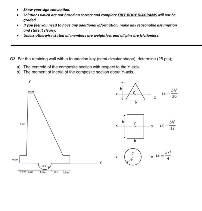 Solved Show your sign convention. • Solutions which are not | Chegg.com