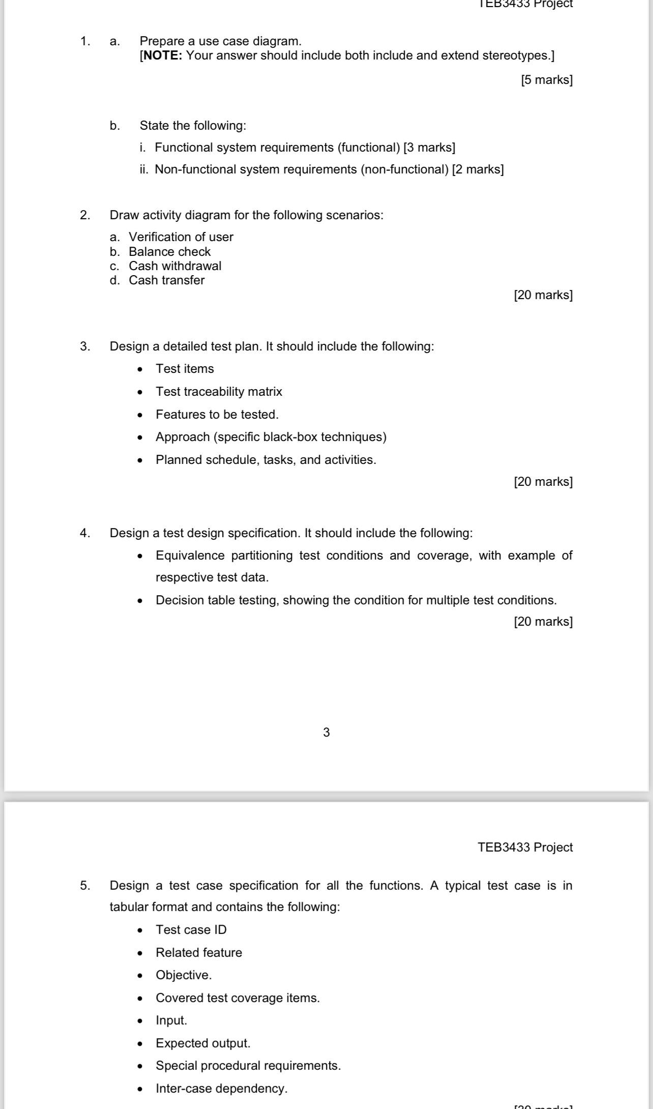 Solved Automated Teller Machine System (ATMS) ﻿is an | Chegg.com