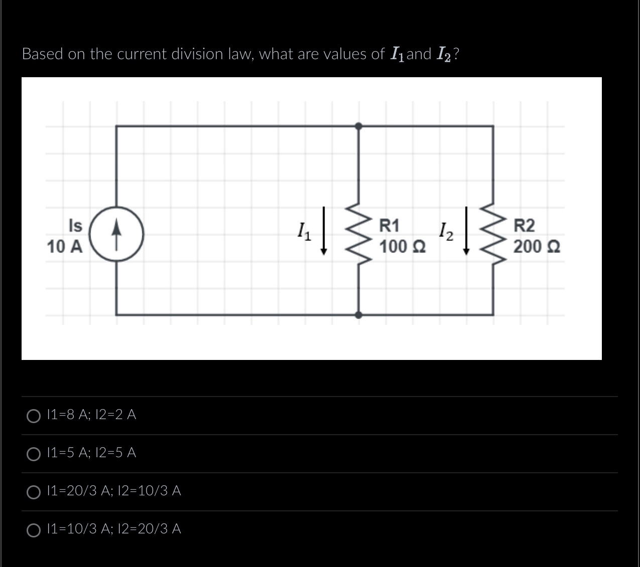 Solved Based on the current division law, what are values of | Chegg.com