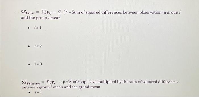 Solved SSError=∑(yij−yi⋅)2= Sum of squared differences | Chegg.com