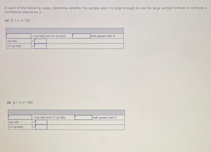 Solved In each of the following cases, determine whether the | Chegg.com