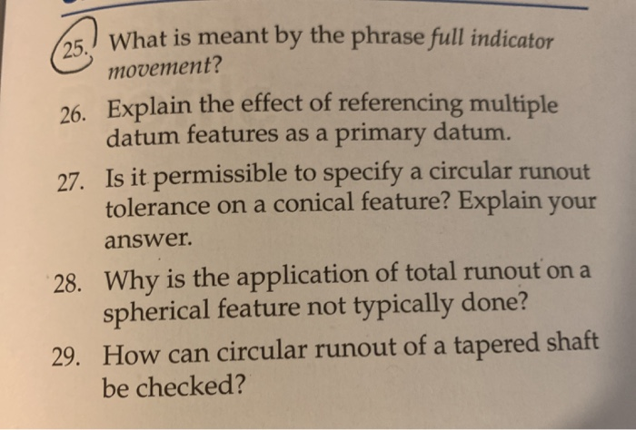 Solved What is meant by the phrase full indicator movement? | Chegg.com