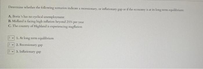 Solved Determine whether the following scenarios indicate a | Chegg.com