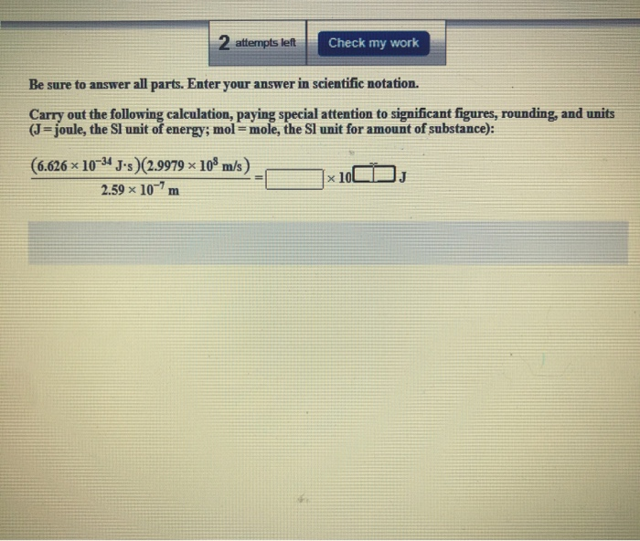 Solved 2 attempts left Check my work Be sure to answer all | Chegg.com