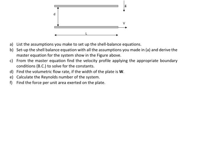 Solved d a) List the assumptions you make to set up the | Chegg.com