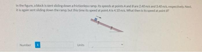 Solved In the figure, a block is sent sliding down a | Chegg.com