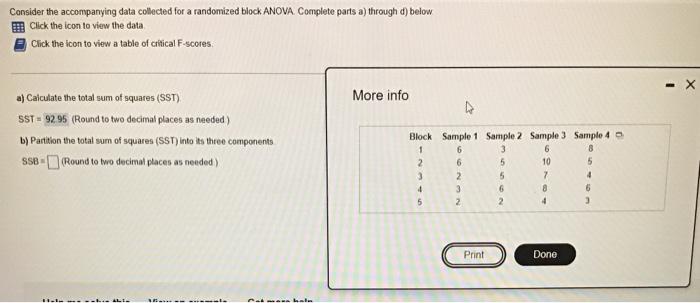 Solved The conclusion of a one-way ANOVA procedure for the | Chegg.com