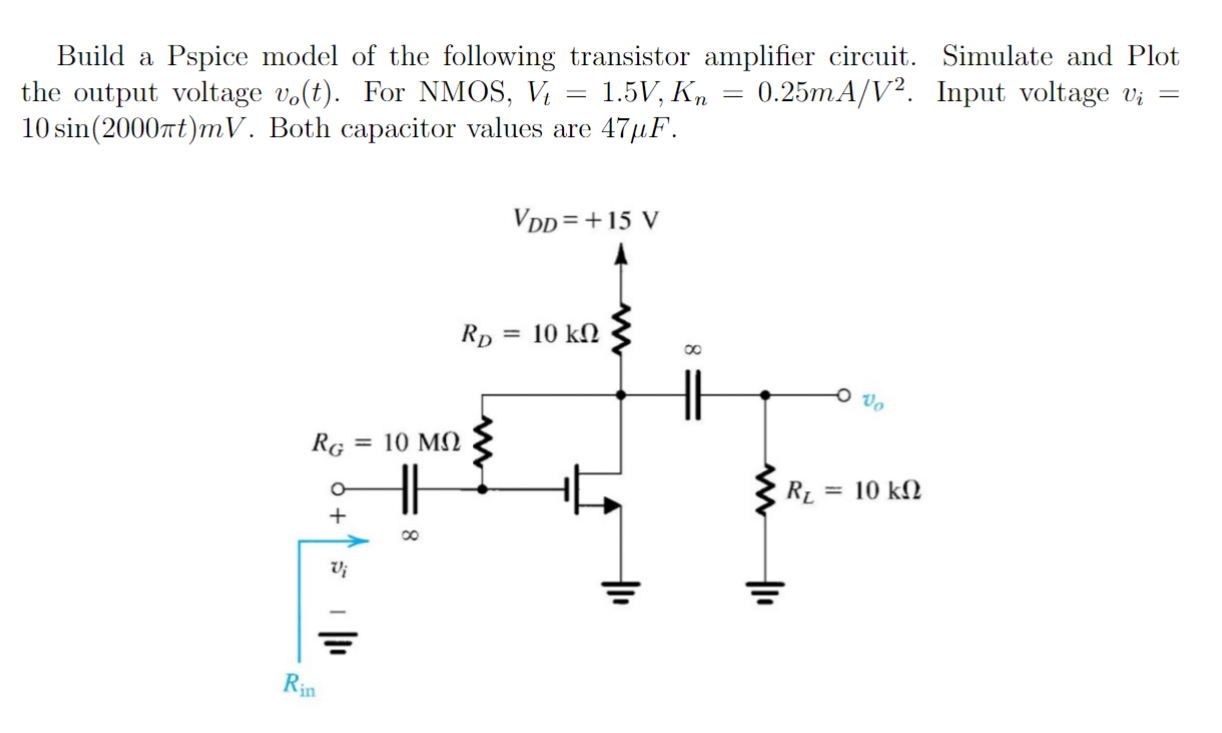 Solved Build a Pspice model of the following transistor | Chegg.com