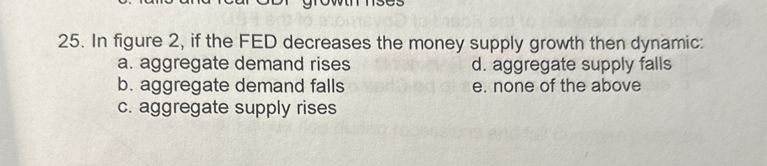 Solved In figure 2, ﻿if the FED decreases the money supply | Chegg.com