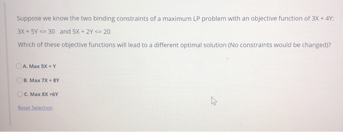 Solved Suppose we know the two binding constraints of a | Chegg.com