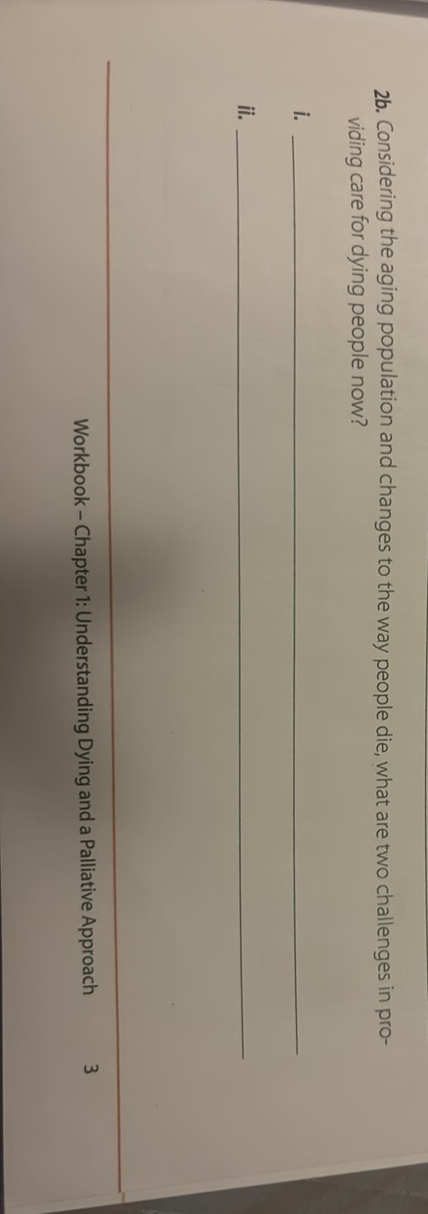 Solved 2b. ﻿Considering the aging population and changes to | Chegg.com